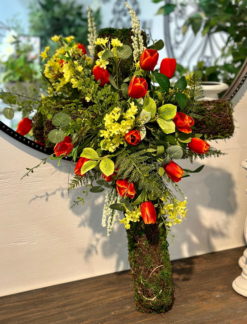 DIY Easter Moss Cross – Ellis Home & Garden