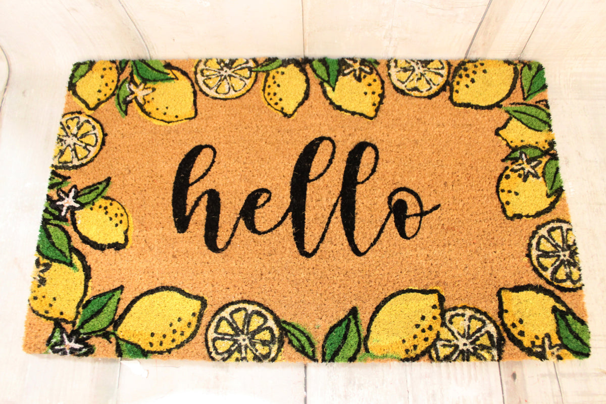 Hello Lemon Coir Mat – Ellis Home & Garden
